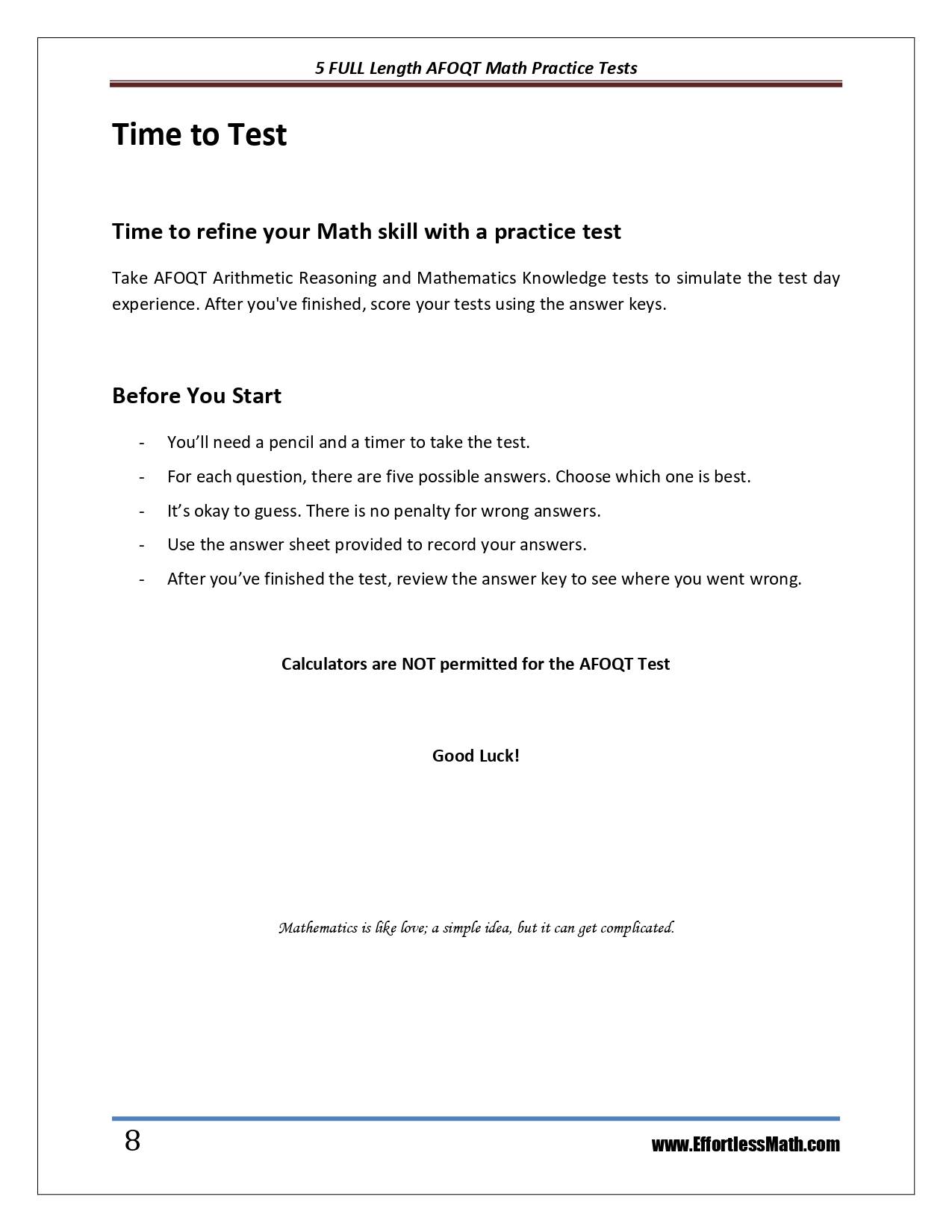 5 Full-Length AFOQT Math Practice Tests: The Practice You Need to Ace ...