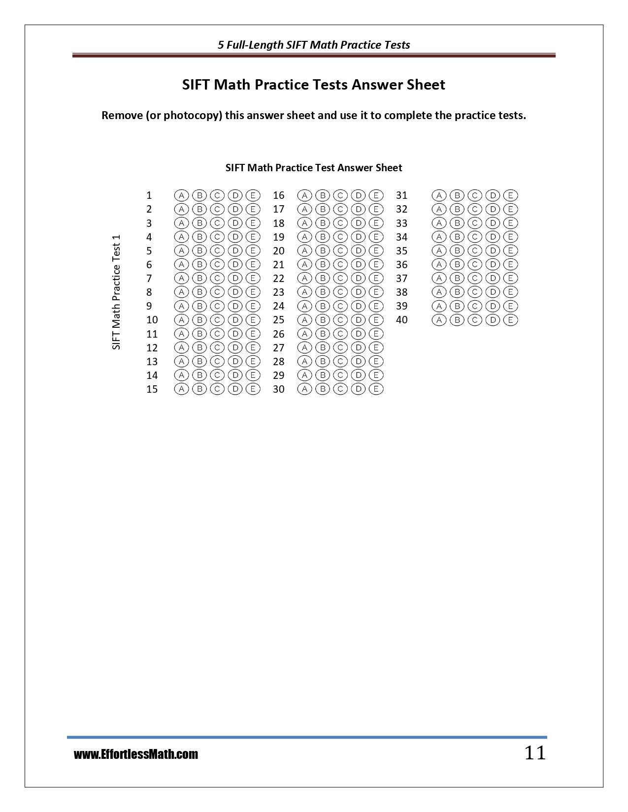 5 Full-Length SIFT Math Practice Tests: The Practice You Need to Ace ...