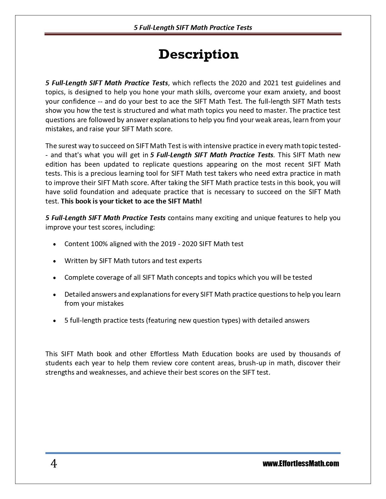 5 Full-Length SIFT Math Practice Tests: The Practice You Need to Ace ...