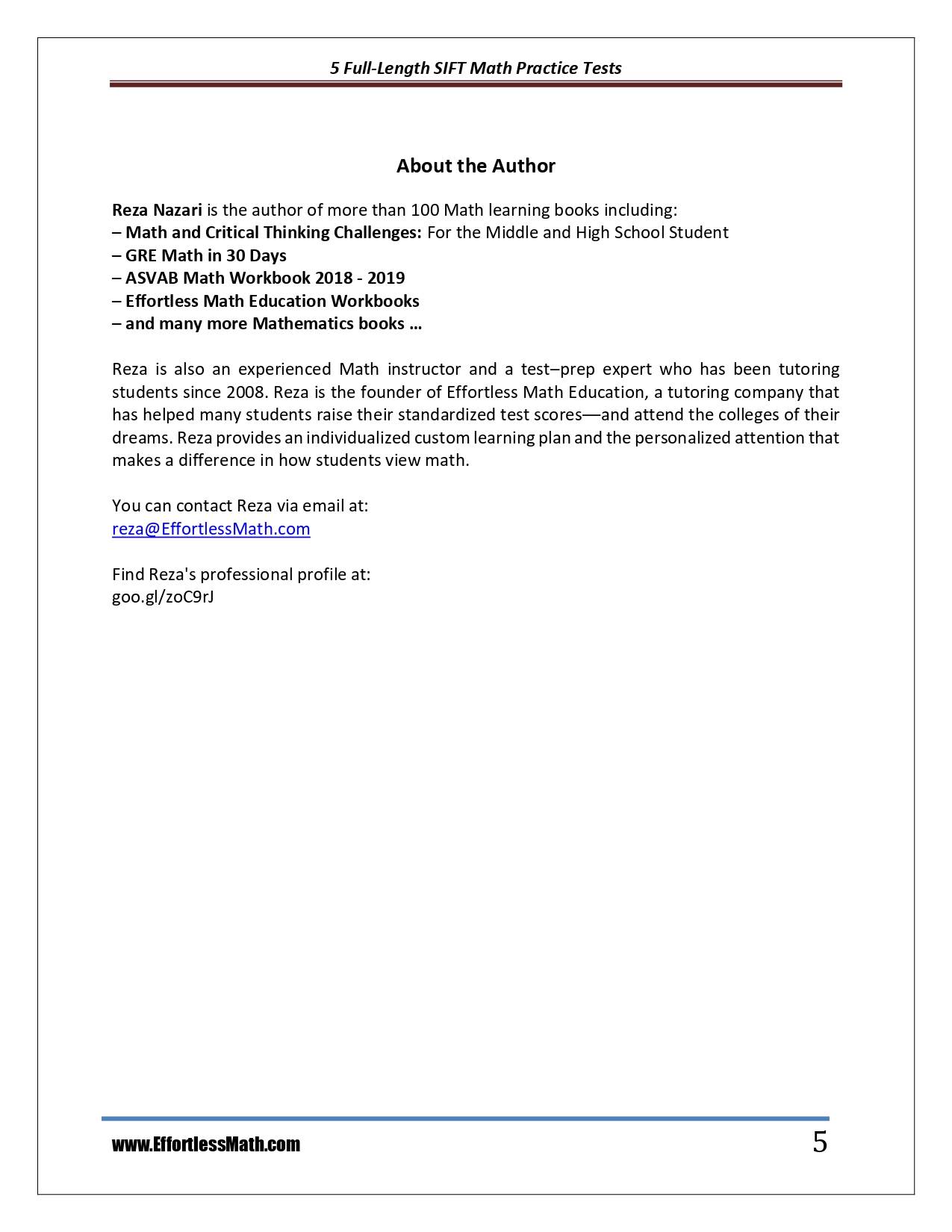 5 Full-Length SIFT Math Practice Tests: The Practice You Need to Ace ...