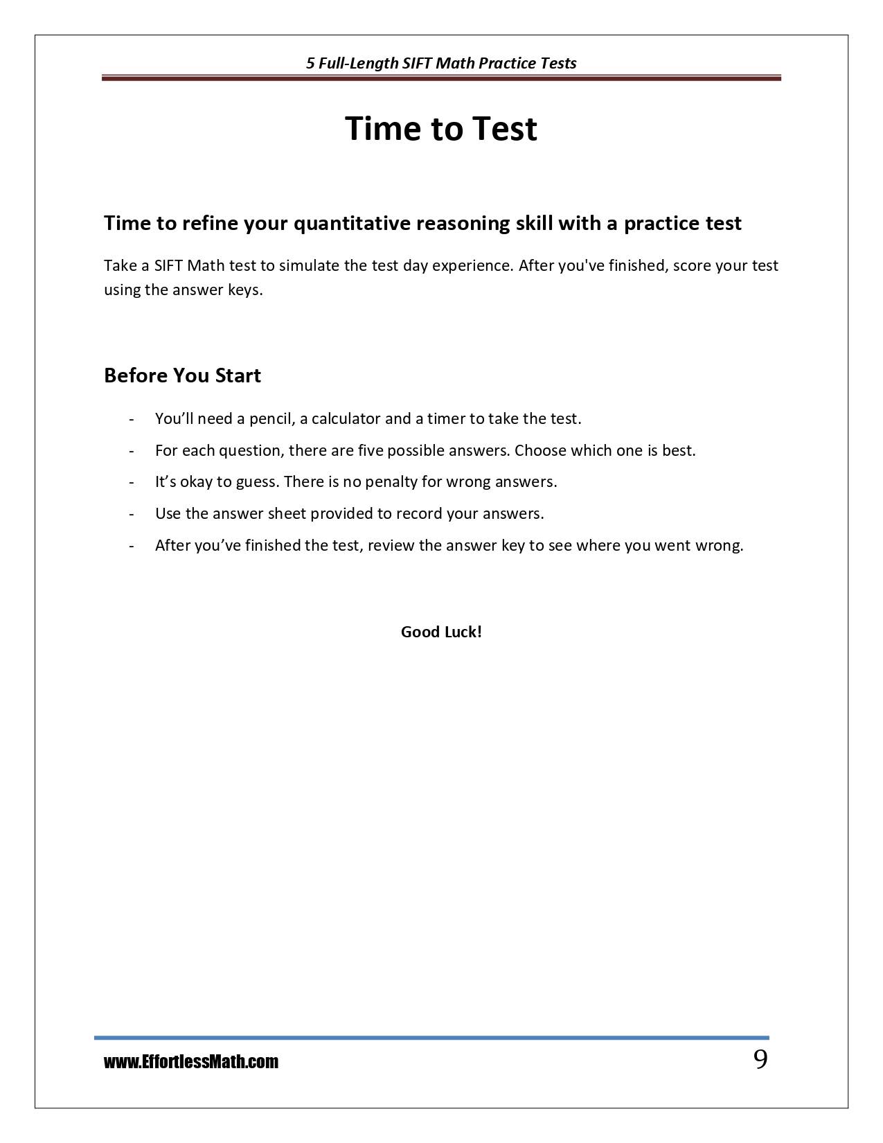 5 Full-Length SIFT Math Practice Tests: The Practice You Need to Ace ...