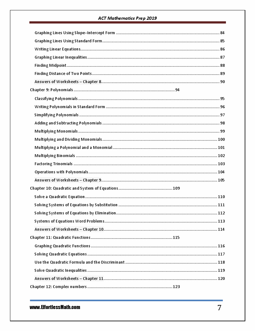 ACT Mathematics Prep 2019: A Comprehensive Review and Ultimate Guide to ...