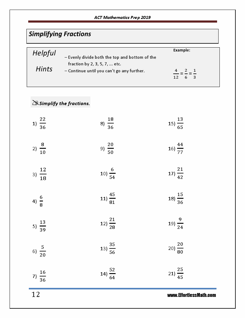 ACT Mathematics Prep 2019: A Comprehensive Review and Ultimate Guide to ...