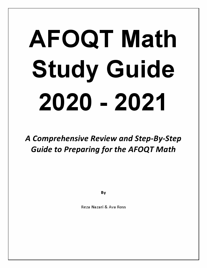 AFOQT Math Study Guide 2020 – 2021: A Comprehensive Review and Step-By ...