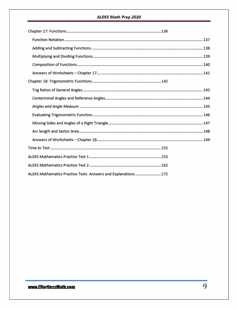 ALEKS Math Prep 2020: A Comprehensive Review and Step-By-Step Guide to ...