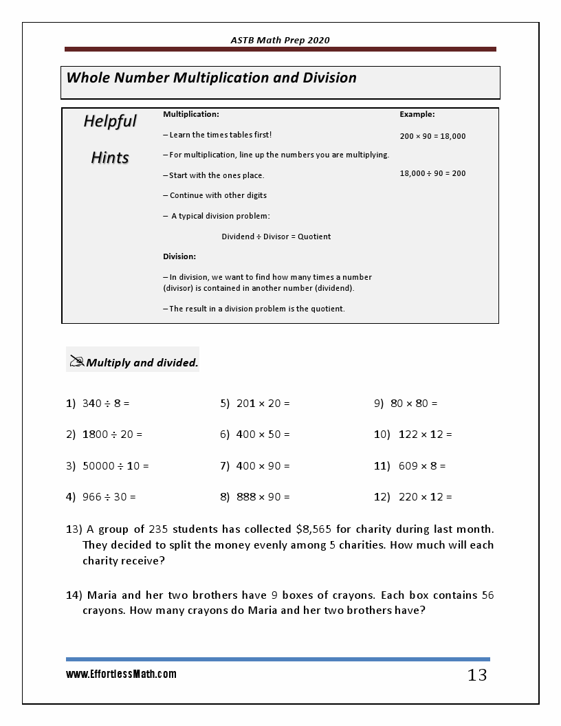 ASTB Math Prep 2020: A Comprehensive Review and Ultimate Guide to the ...