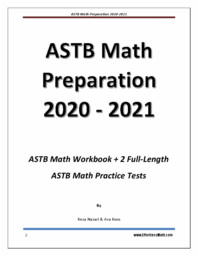 ASTB Math Preparation 2020 – 2021: ASTB Math Workbook + 2 Full-Length ...
