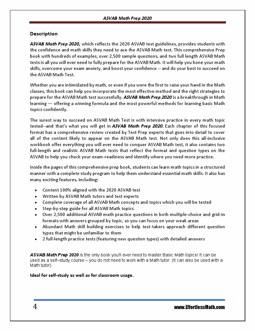 ASVAB Math Prep 2020: A Comprehensive Review and Step-By-Step Guide to ...