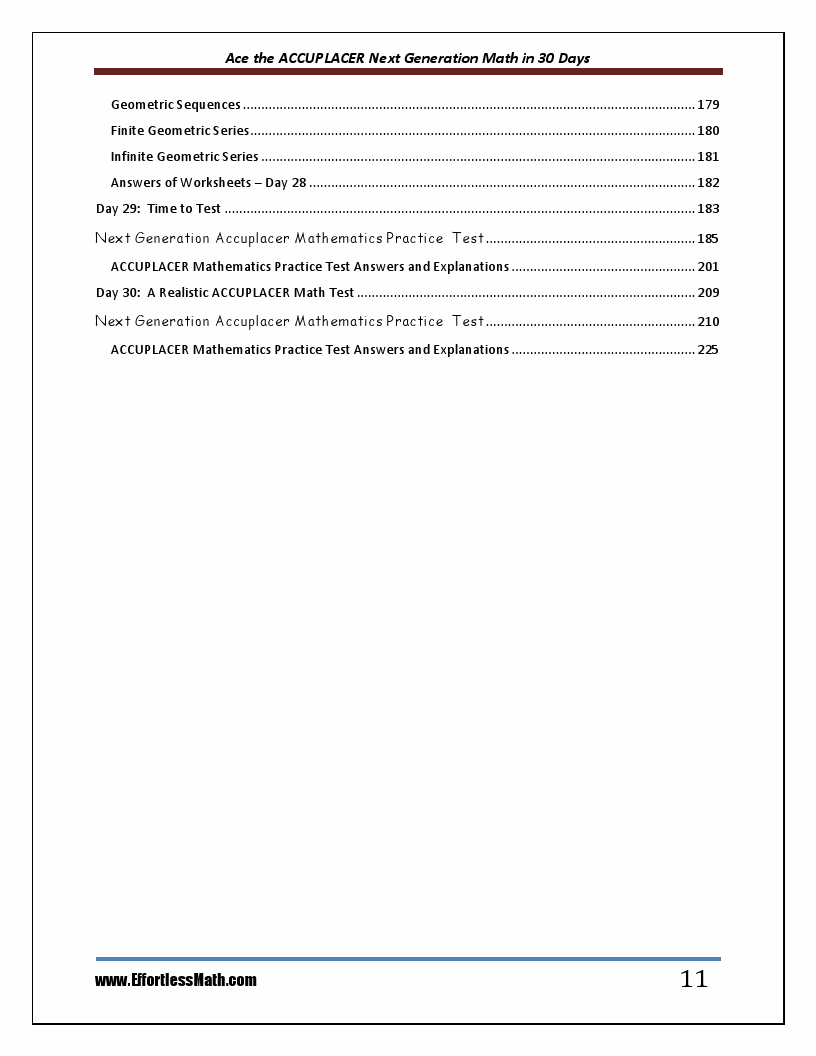 Ace the ACCUPLACER Next Generation Math in 30 Days: The Ultimate Crash ...