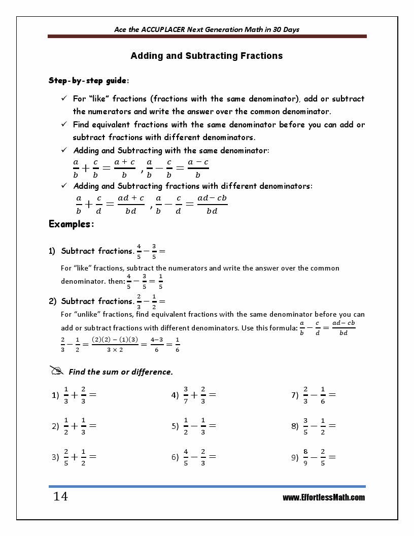 Ace the ACCUPLACER Next Generation Math in | Effortless Math