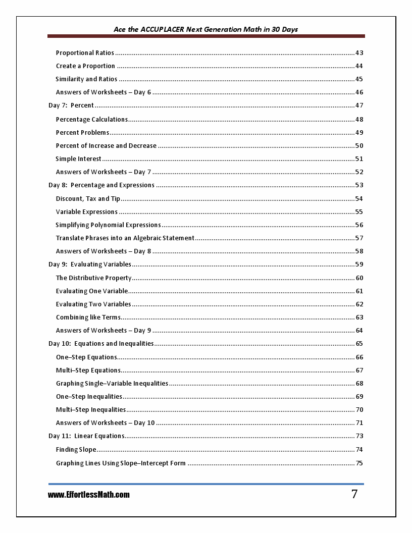 Ace the ACCUPLACER Next Generation Math in 30 Days: The Ultimate Crash ...