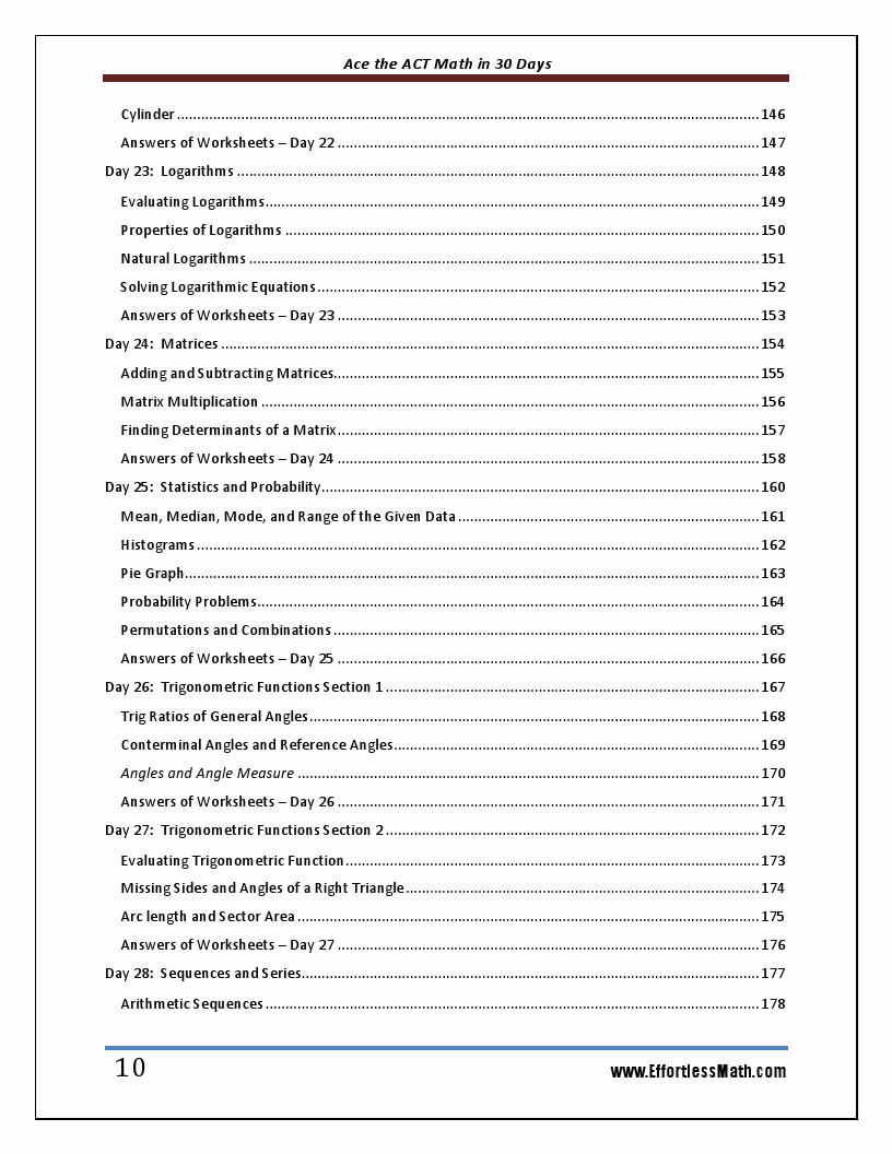 Ace the ACT Math in 30 Days: The Ultimate Crash Course to Beat the ACT ...