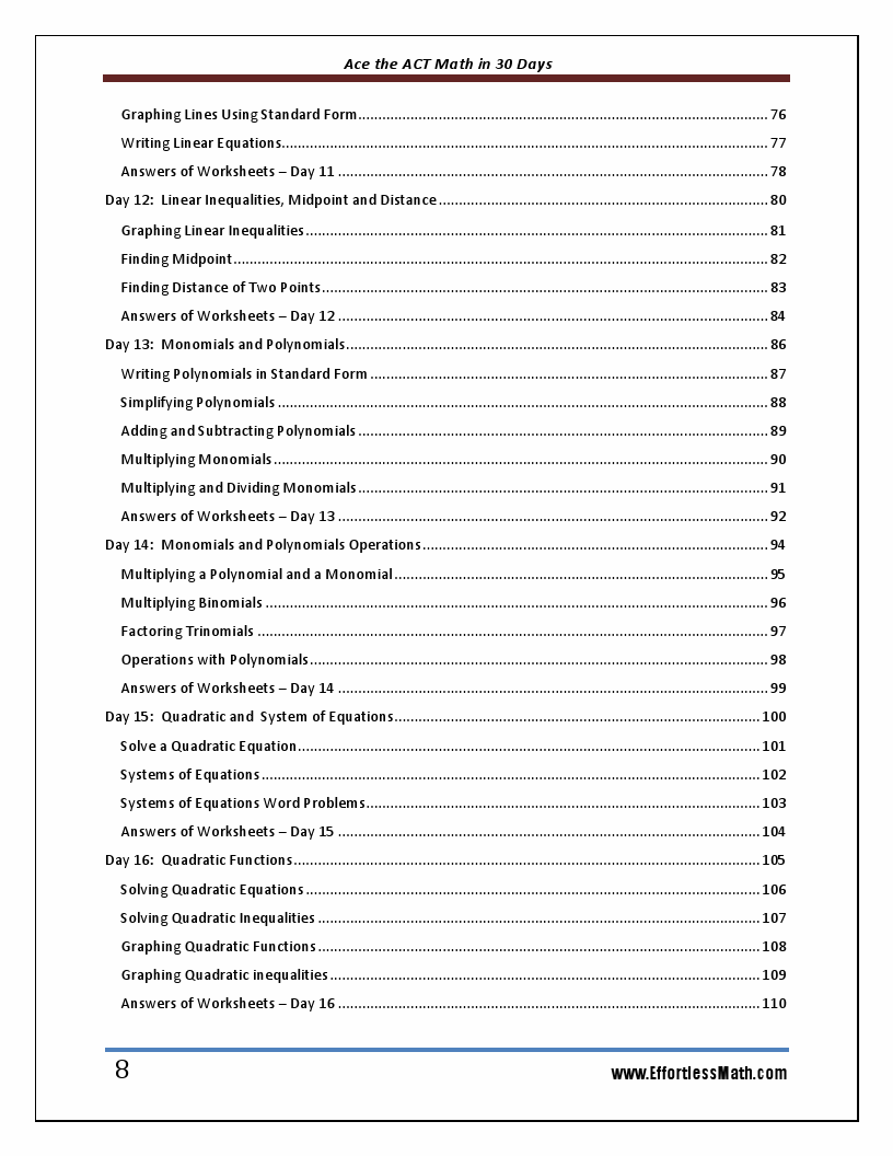 Ace the ACT Math in 30 Days: The Ultimate Crash Course to Beat the ACT ...