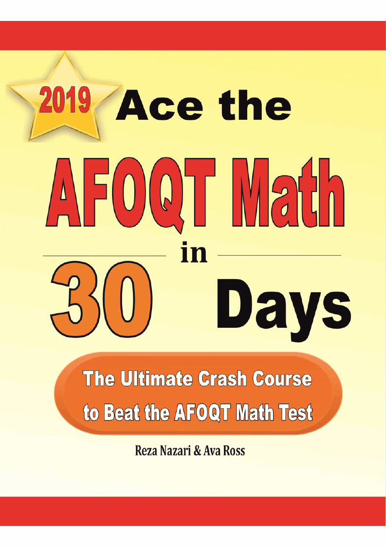 Ace the AFOQT Math in 30 Days: The Ultimate Crash Course to Beat the ...