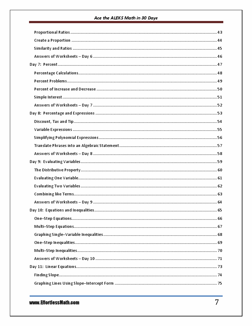 Ace the ALEKS Math in 30 Days: The Ultimate Crash Course to Beat the ...