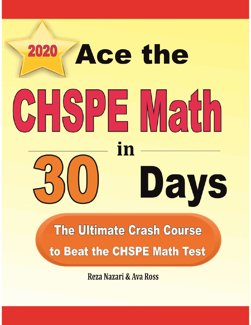 Ace the CHSPE Math in 30 Days: The Ultimate Crash Course to Beat the ...
