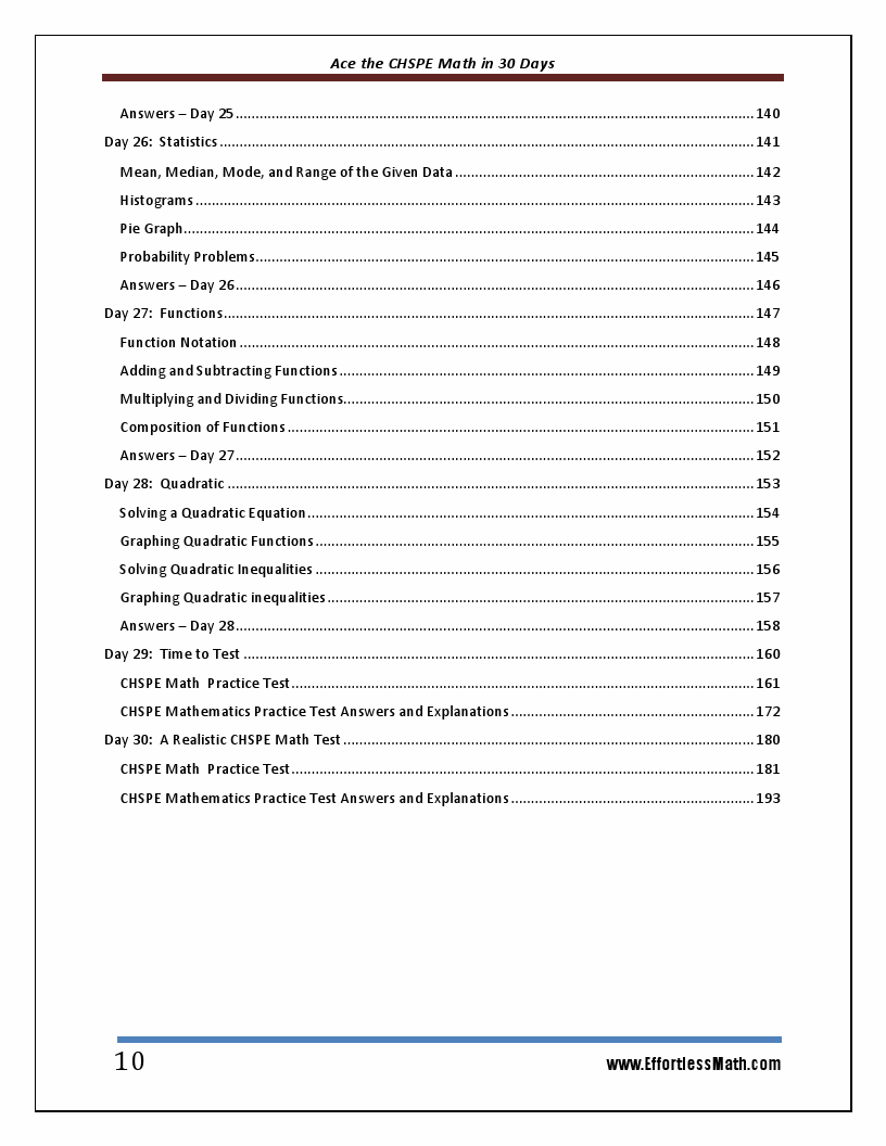 Ace the CHSPE Math in 30 Days: The Ultimate Crash Course to Beat the ...