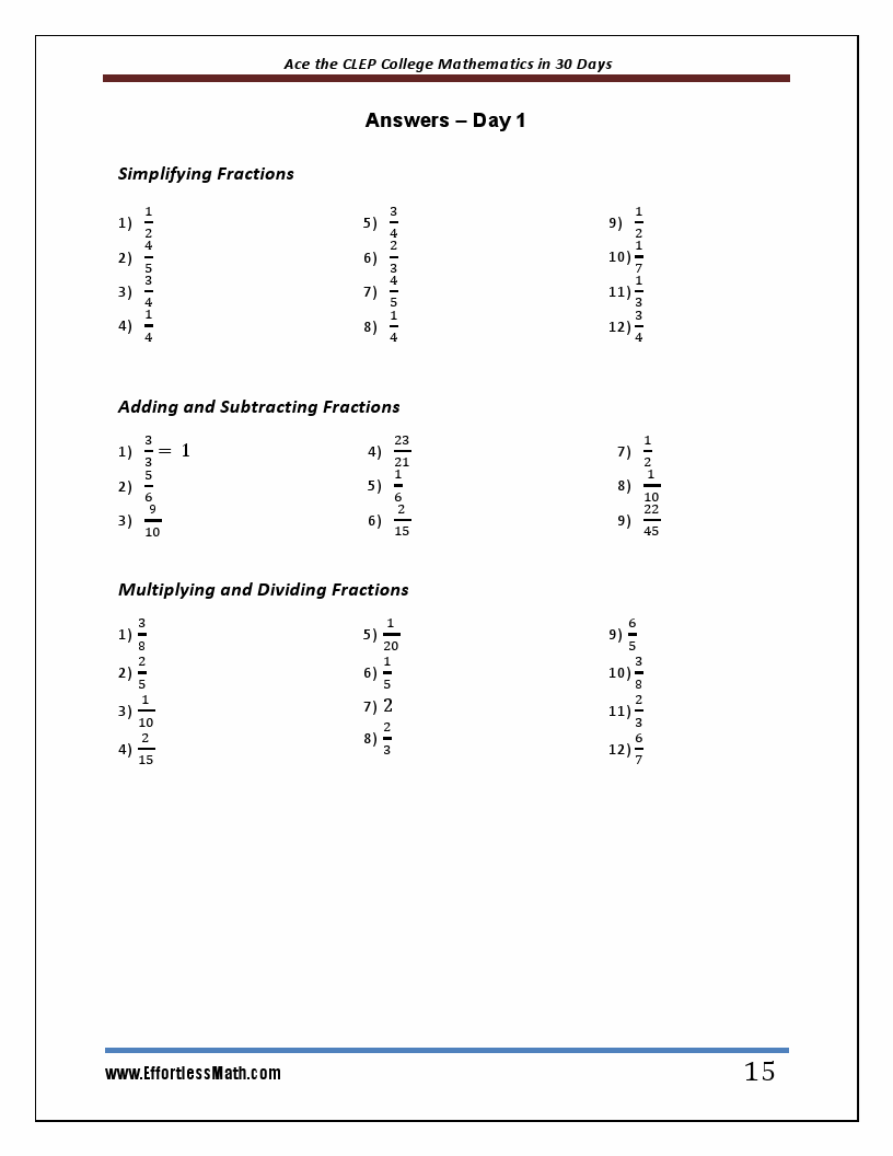Ace the CLEP College Mathematics in 30 Days: The Ultimate Crash Course ...
