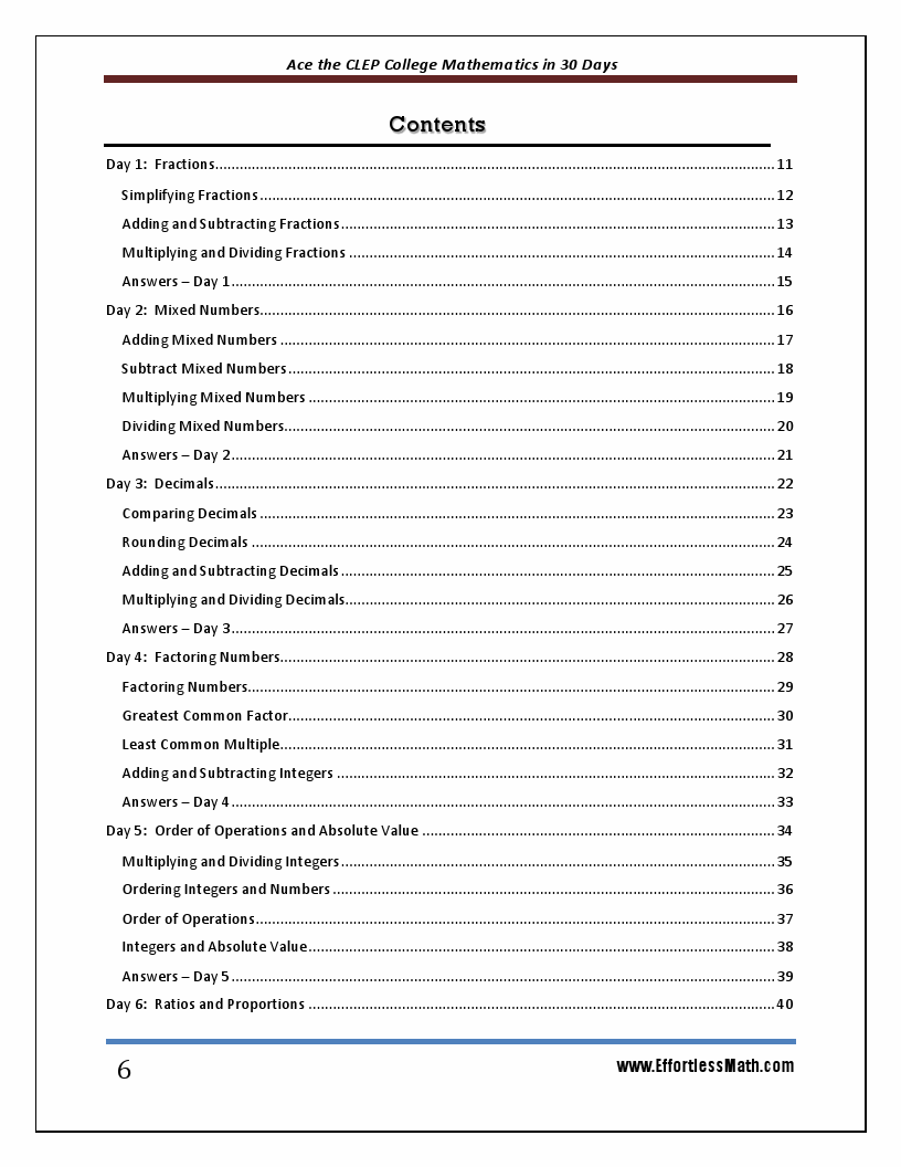 Ace the CLEP College Mathematics in 30 Days: The Ultimate Crash Course ...