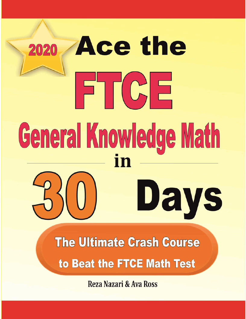 Ace the FTCE General Knowledge Math in 30 Days: The Ultimate Crash ...