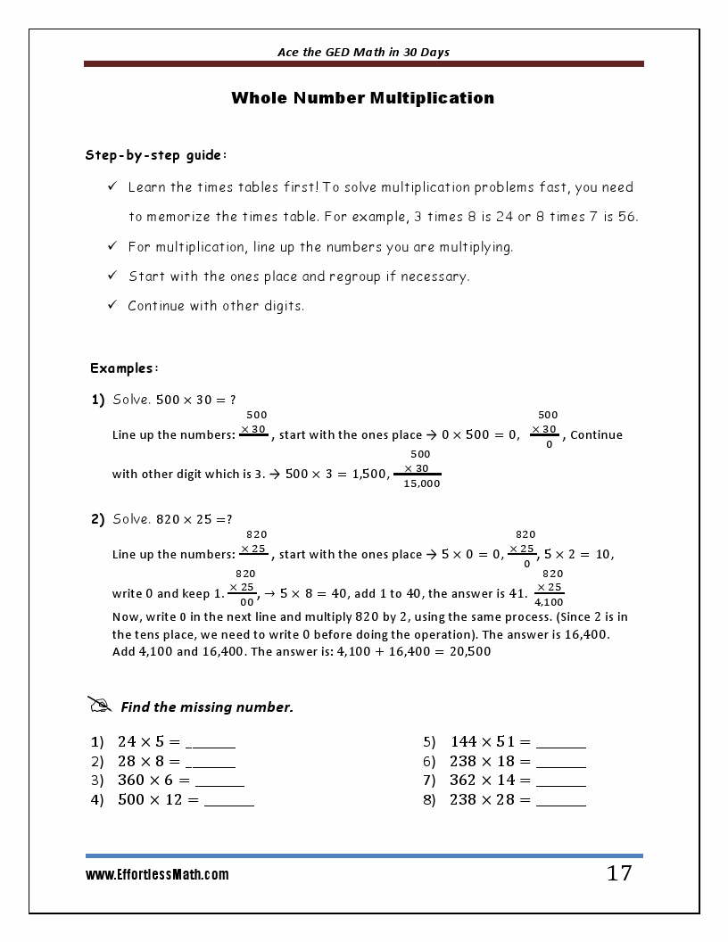 Ace the GED Math in 30 Days: The Ultimate | Effortless Math