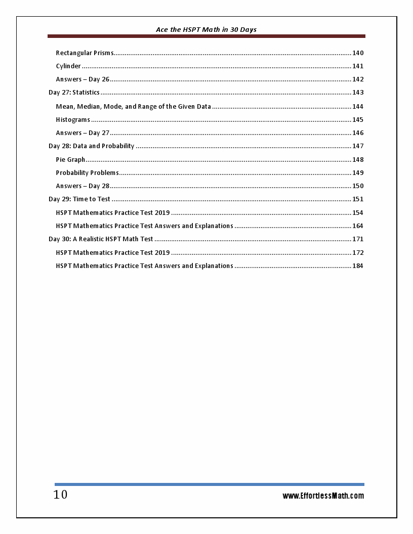 Ace the HSPT Math in 30 Days: The Ultimate Crash Course to Beat the ...