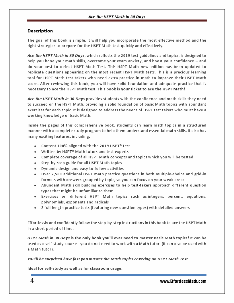 Ace the HSPT Math in 30 Days: The Ultimate Crash Course to Beat the ...