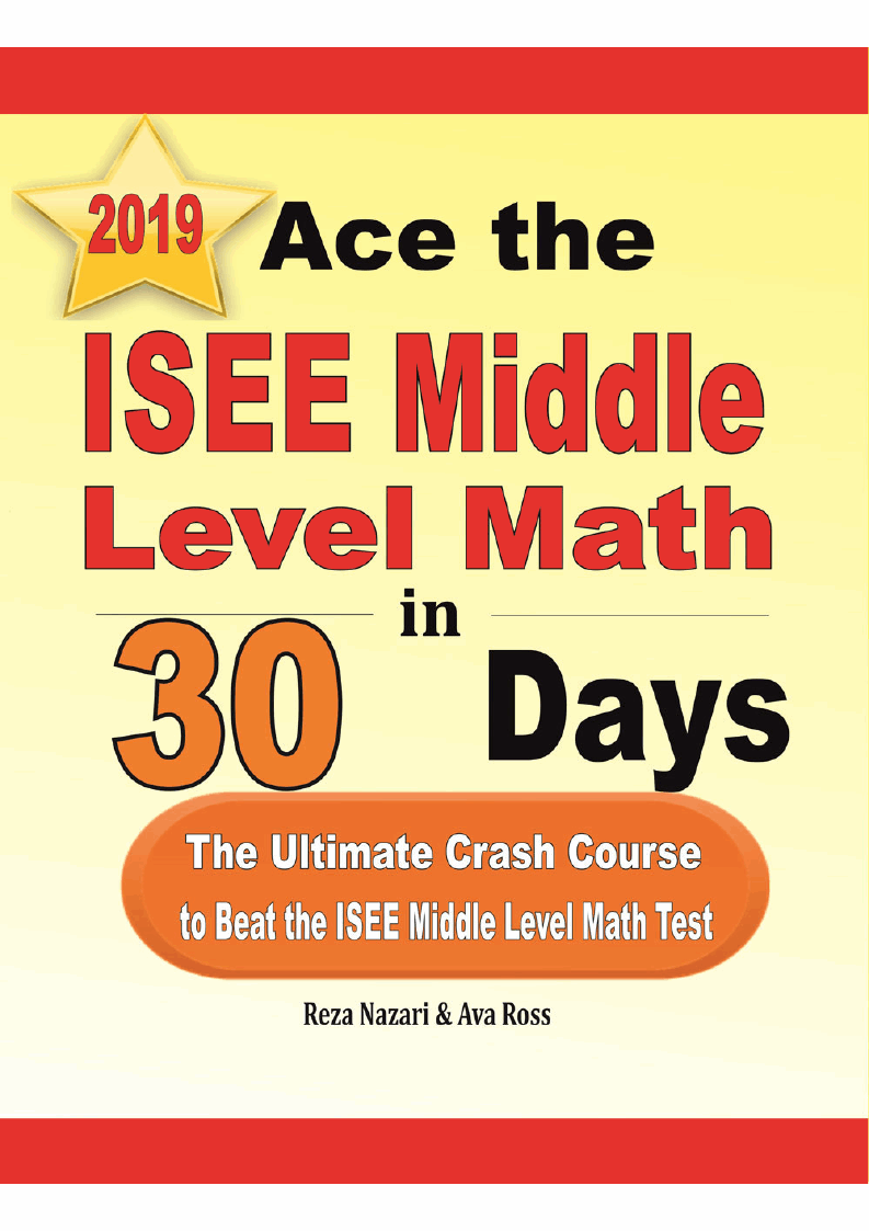 Ace the ISEE Middle Level Math in 30 Days: The Ultimate Crash Course to ...