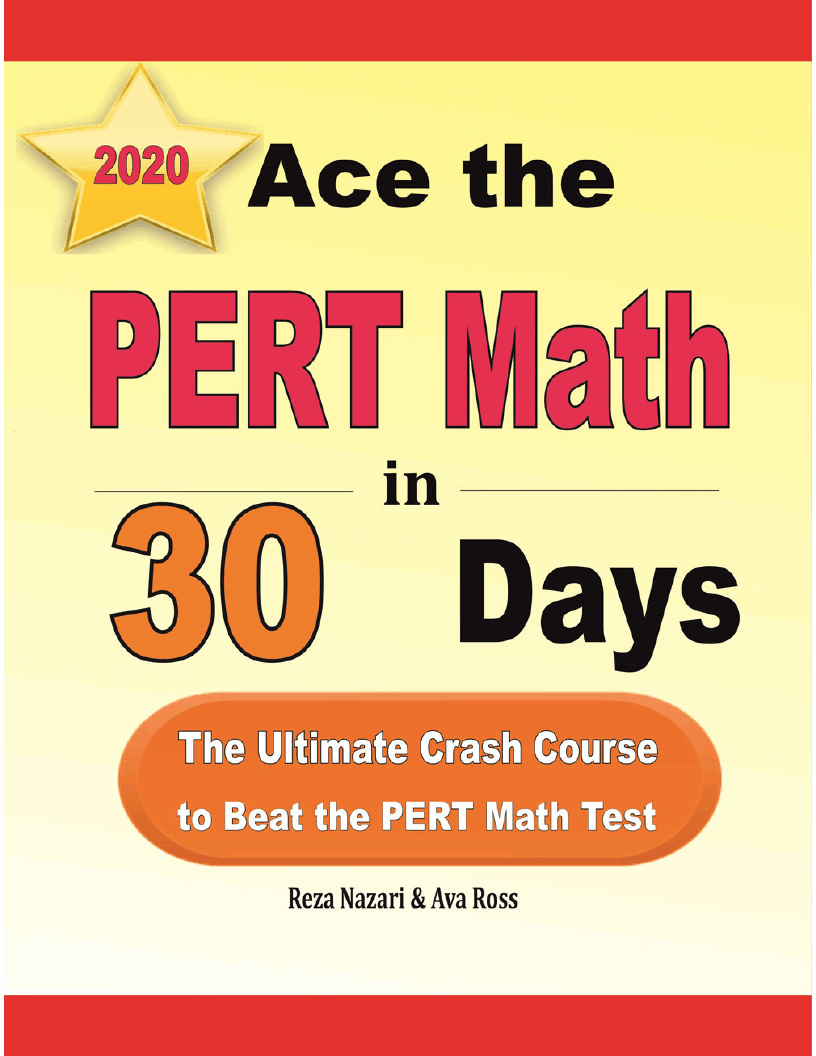 Ace the PERT Math in 30 Days: The Ultimate Crash Course to Beat the ...