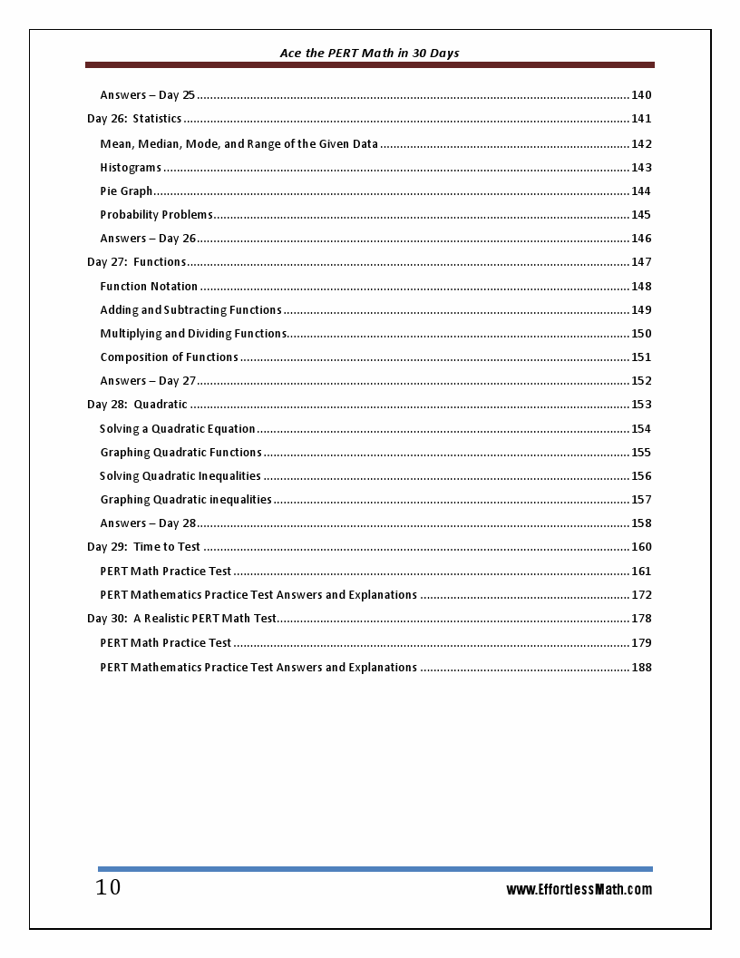 Ace the PERT Math in 30 Days: The Ultimate Crash Course to Beat the ...