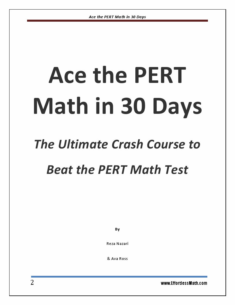Ace the PERT Math in 30 Days: The Ultimate Crash Course to Beat the ...