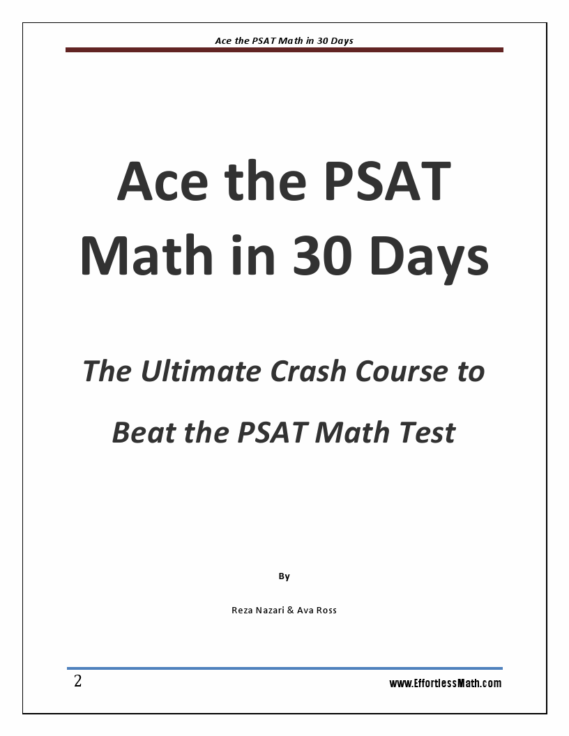 Ace the PSAT Math in 30 Days: The Ultimate Crash Course to Beat the ...
