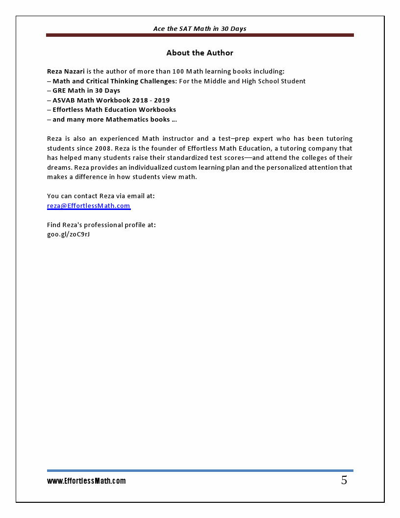 Ace the SAT Math in 30 Days: The Ultimate Crash Course to Beat the SAT ...