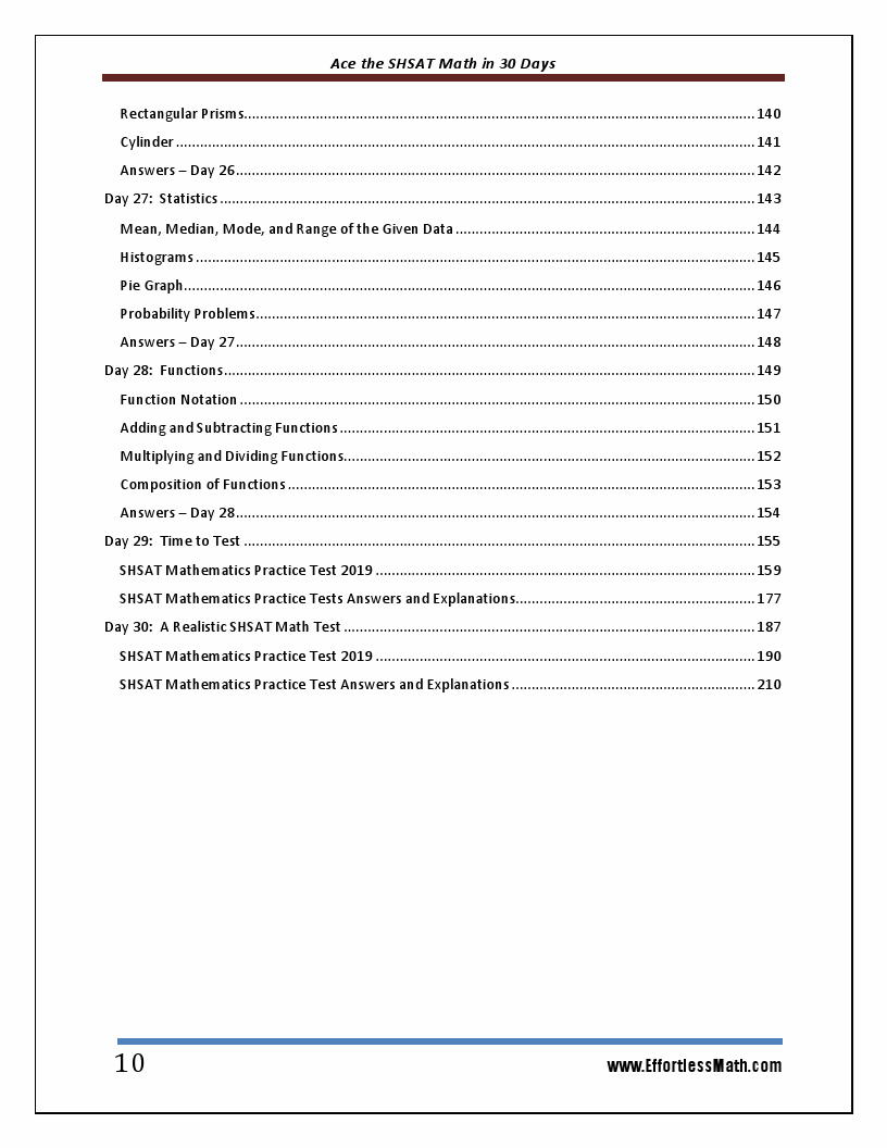 Ace the SHSAT Math in 30 Days: The Ultimate Crash Course to Beat the ...