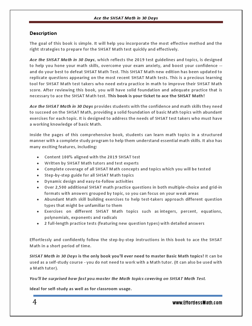 Ace the SHSAT Math in 30 Days: The Ultimate Crash Course to Beat the ...