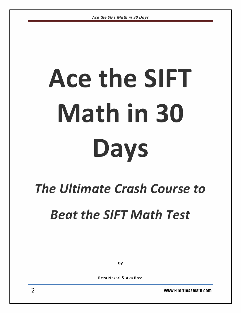 Ace the SIFT Math in 30 Days: The Ultimate Crash Course to Beat the ...