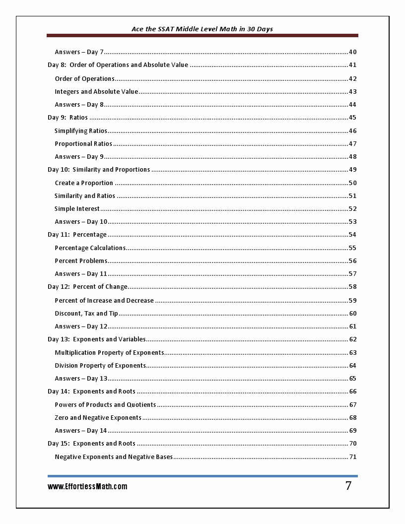 Ace the SSAT Middle Level Math in 30 Days: The Ultimate Crash Course to ...