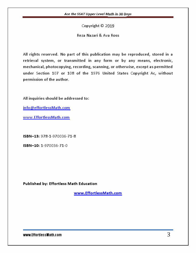 Ace the SSAT Upper Level Math in 30 Days: The Ultimate Crash Course to ...