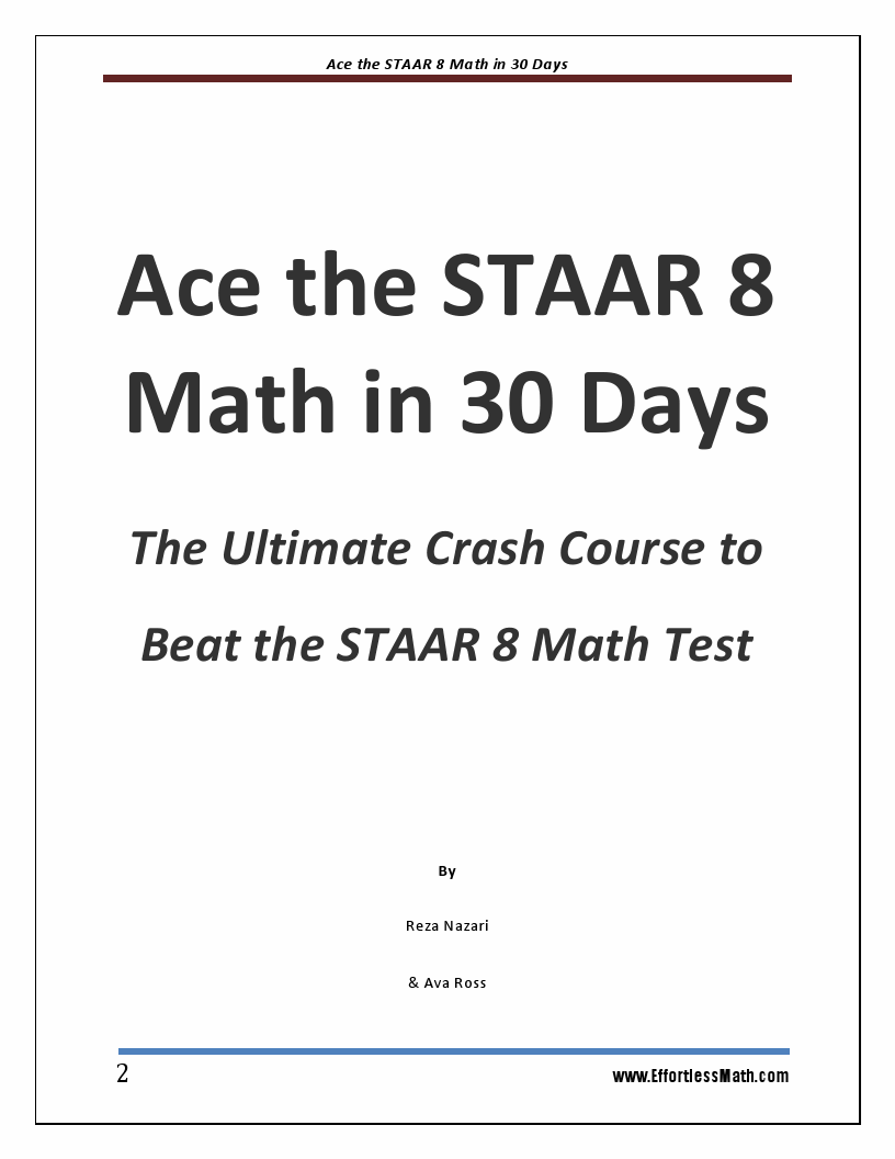 Ace the STAAR 8 Math in 30 Days: The Ultimate Crash Course to Beat the ...