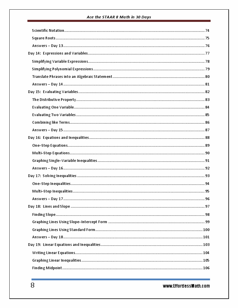 Ace the STAAR 8 Math in 30 Days: The Ultimate Crash Course to Beat the ...