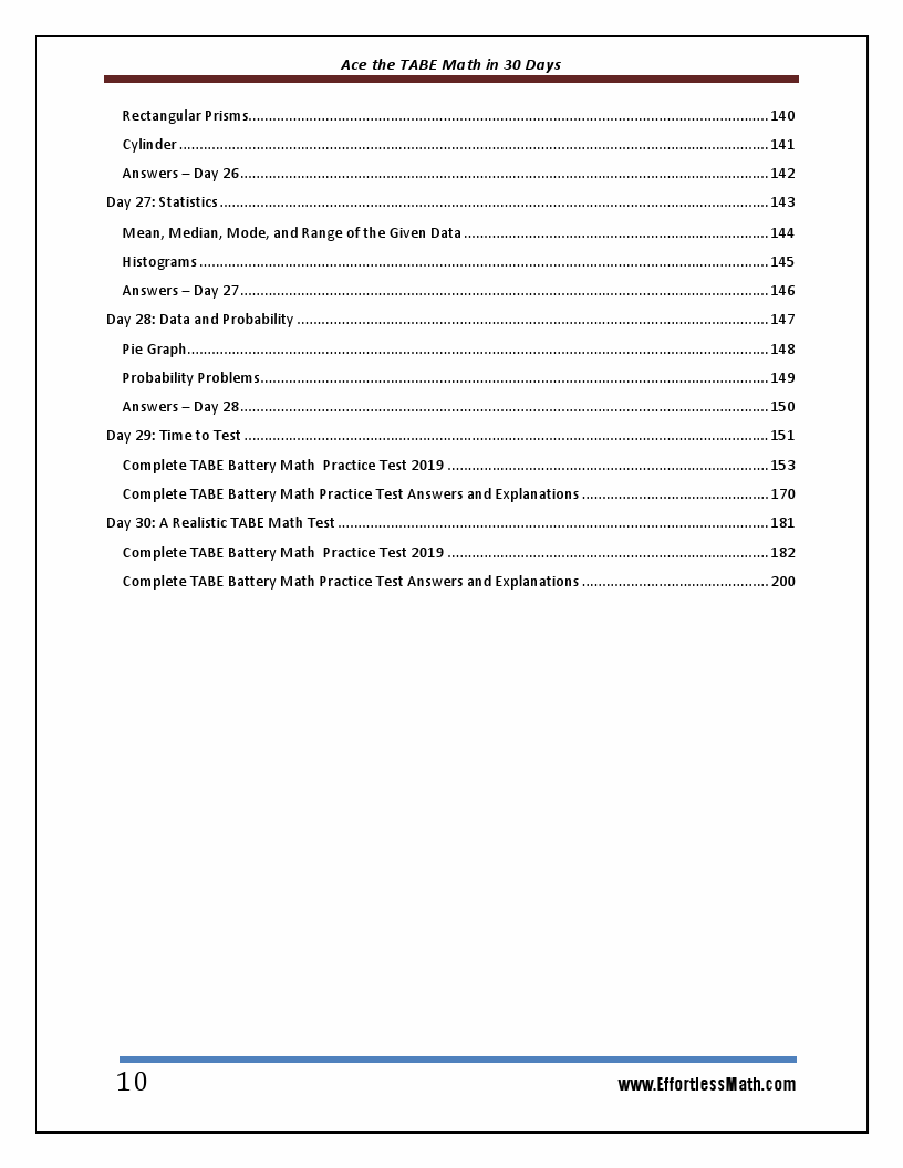 Ace the TABE Math in 30 Days: The Ultimate Crash Course to Beat the ...