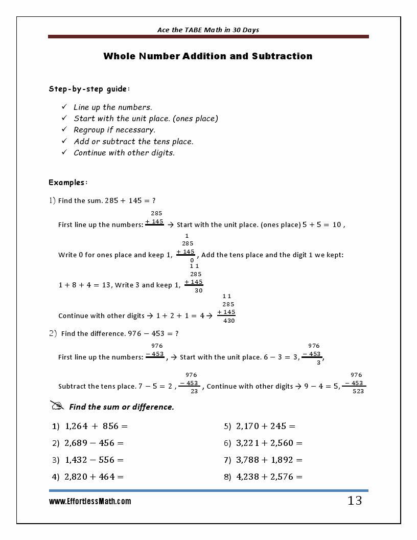 Ace the TABE Math in 30 Days: The Ultimate Crash Course to Beat the ...