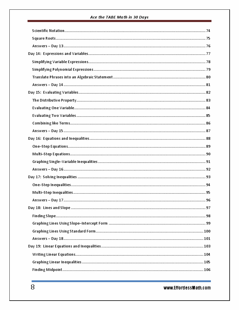 Ace the TABE Math in 30 Days: The Ultimate Crash Course to Beat the ...