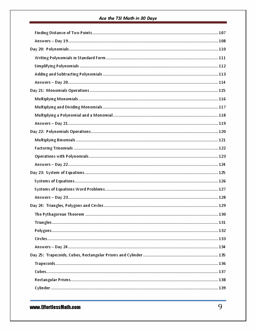 Ace the TSI Math in 30 Days: The Ultimate Crash Course to Beat the TSI ...