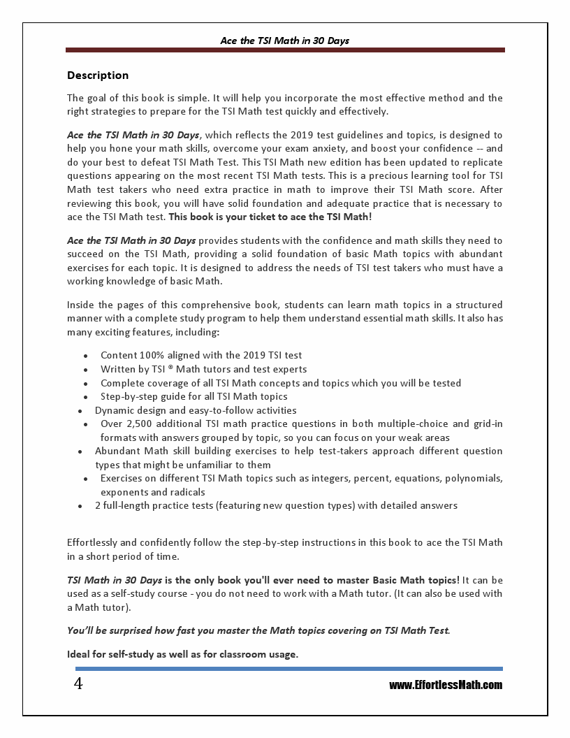 Ace the TSI Math in 30 Days: The Ultimate Crash Course to Beat the TSI ...