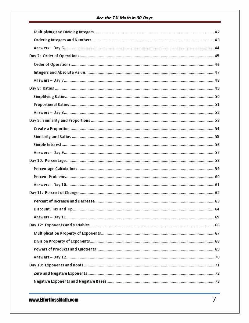 Ace the TSI Math in 30 Days: The Ultimate Crash Course to Beat the TSI ...