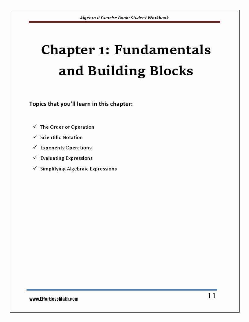 Algebra II Exercise Book: Student Workbook - Effortless Math: We Help ...