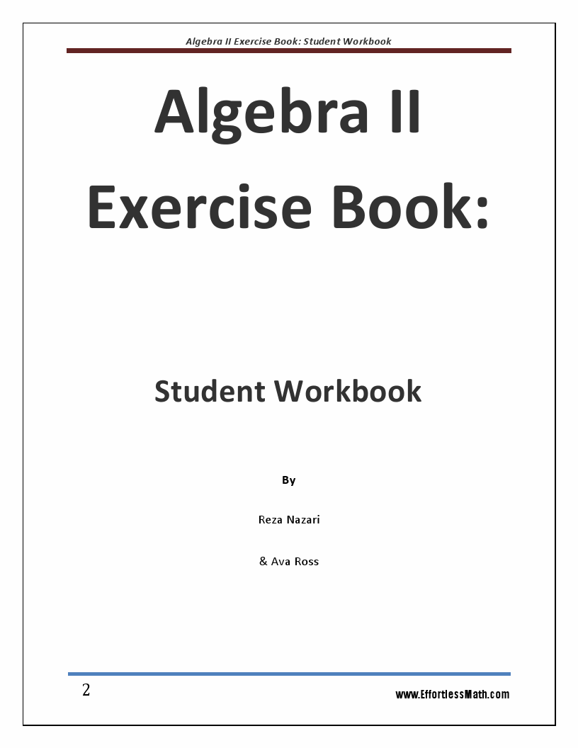 Algebra II Exercise Book: Student Workbook - Effortless Math: We Help ...