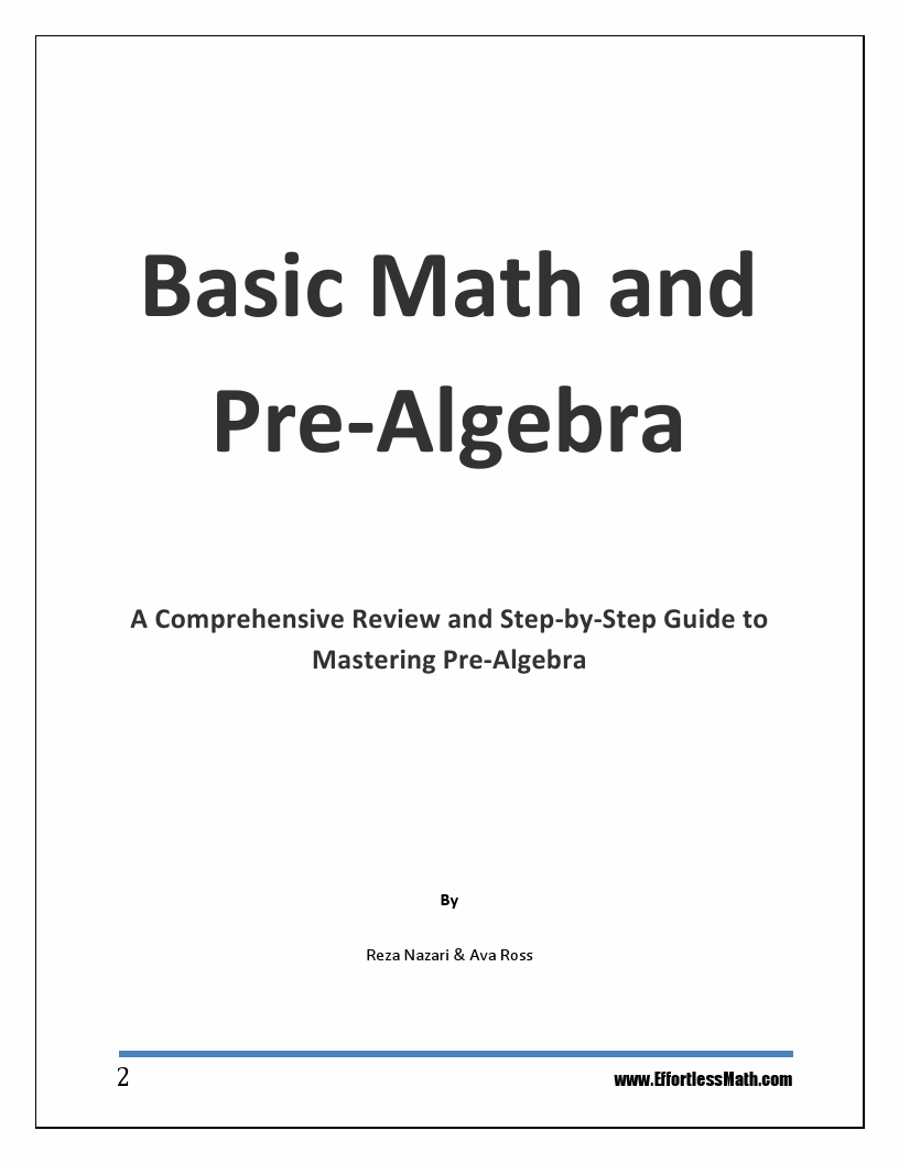 Basic Math and Pre-Algebra: A Comprehensive Review and Step-by-Step ...