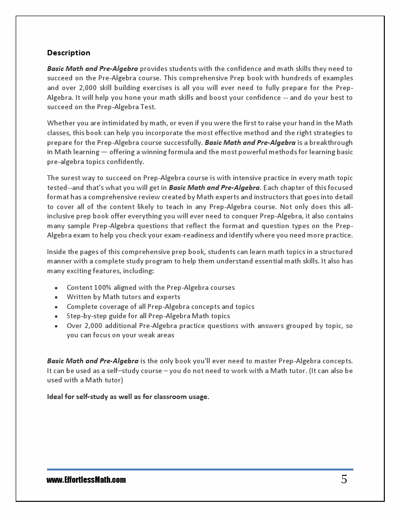 Basic Math and Pre-Algebra: A Comprehensive Review and Step-by-Step Guide to Mastering Pre ...